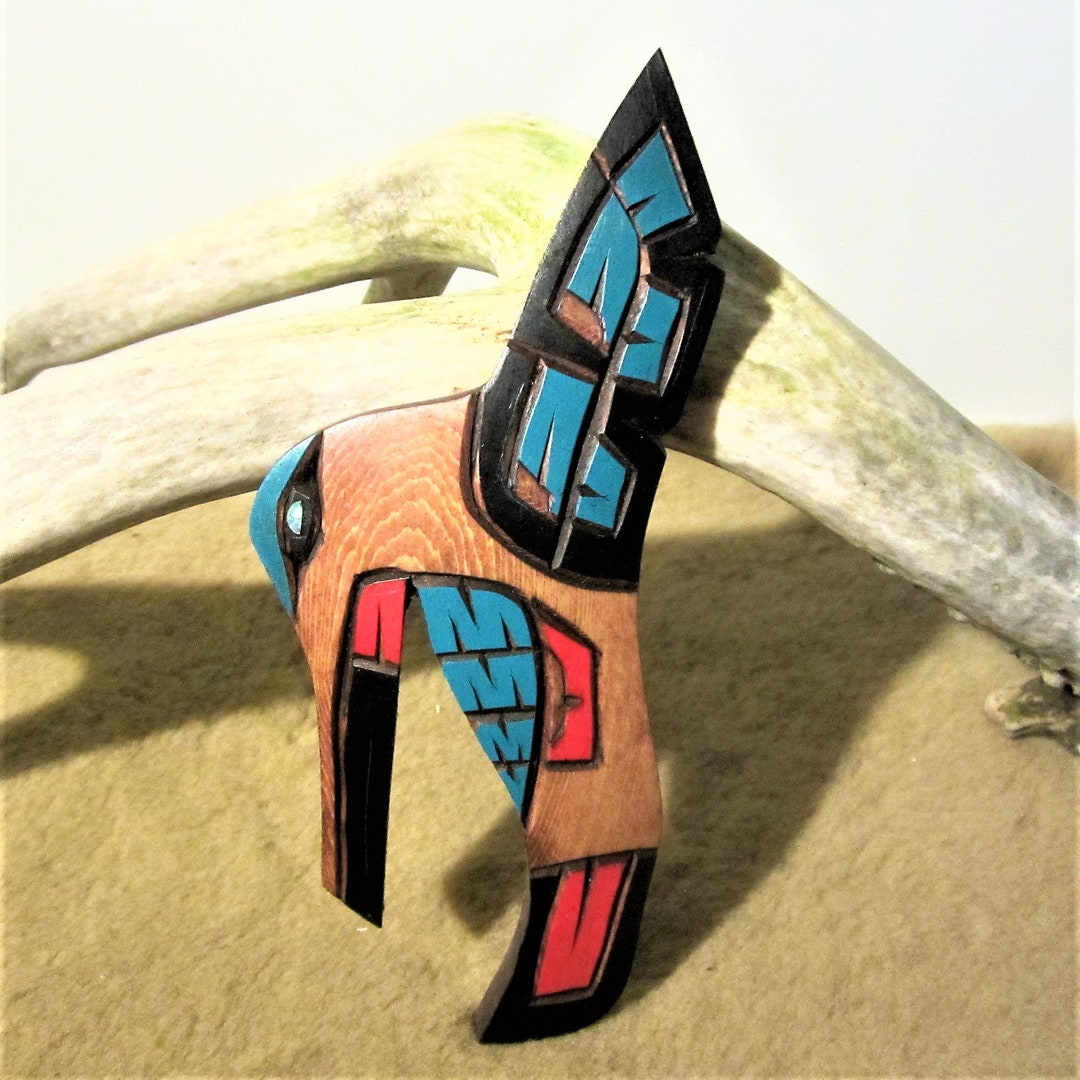 Coast Salish First Nation 'hummingbird' Cedar Carving Pacific North ...