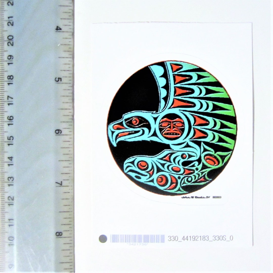 Pacific North West First Nations ''eagle & Salmon'' Sticker Decal ...