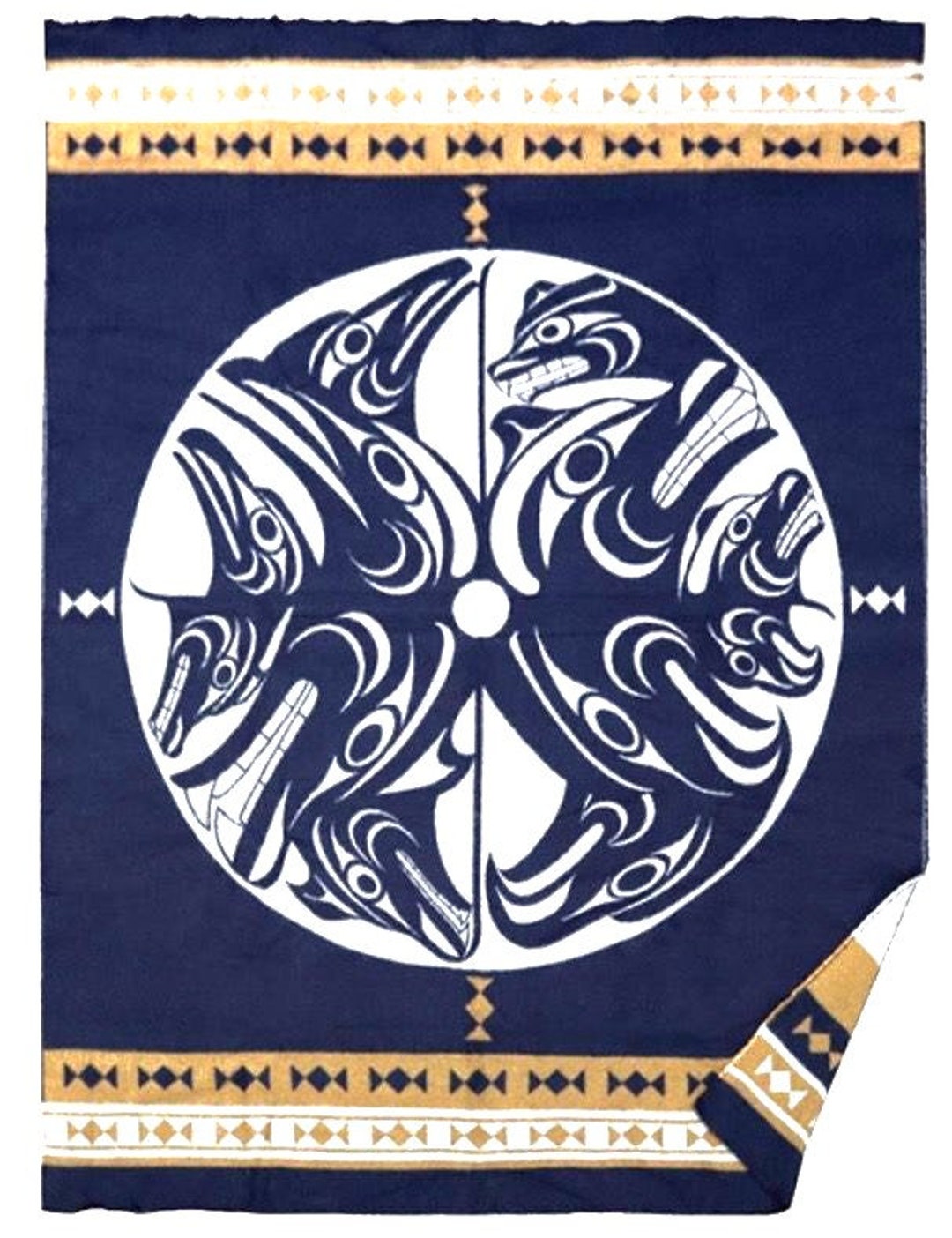 Coast Salish First Nations 'harmony' Woven Blanket Pacific North West ...