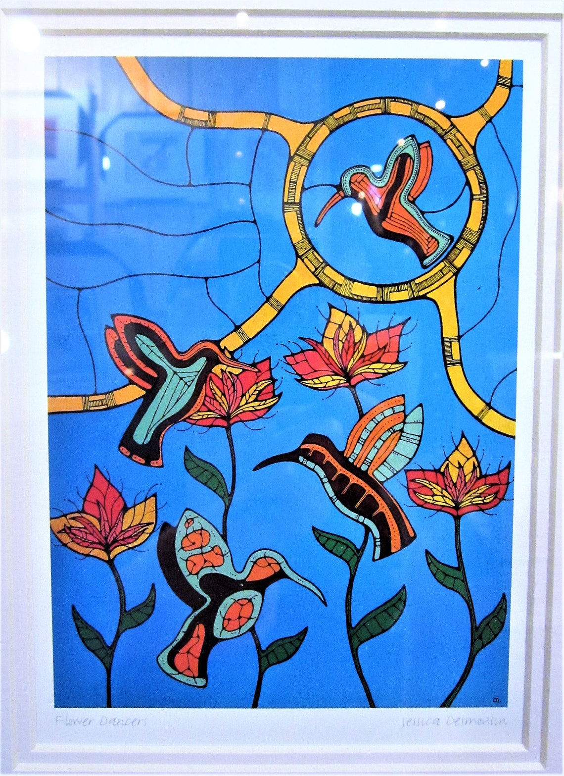 Ojibway First Nation 'flower Dancers' Contemporary | Etsy