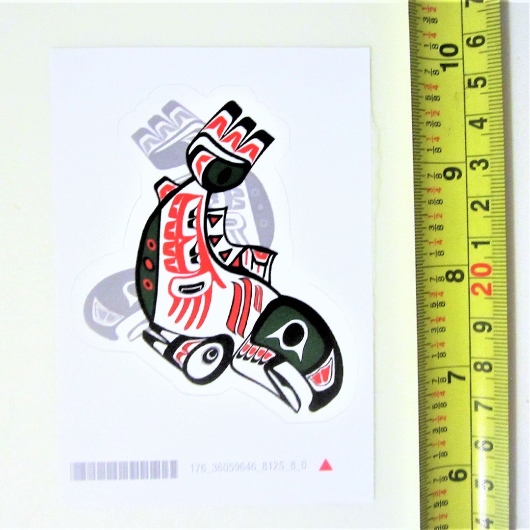 First Nations ''salmon'' Sticker Decal Native West Coast Indigenous Art ...