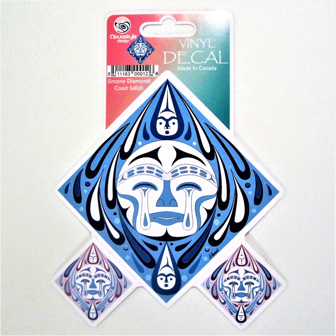 First Nation West Coast Salish Crying Moon Native Vinyl Sticker Decal ...