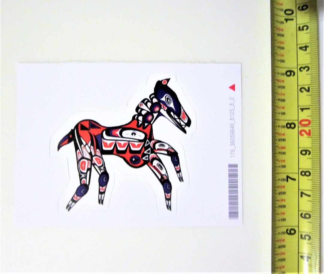 First Nations ''horse'' Sticker Decal West Coast Native Indigenous Art ...
