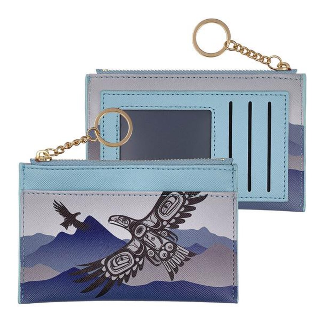 Haida First Nation 'soaring Eagle' Zippered Card Wallet Pacific North ...