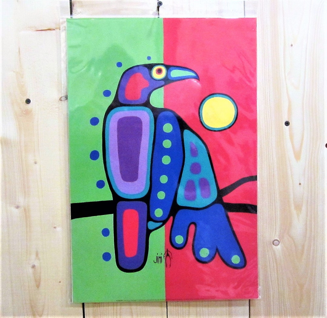 Ojibway First Nation 'raven' Contemporary Sub Arctic Eastern Woodlands ...