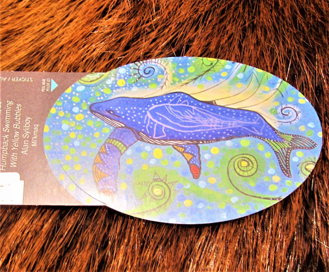 First Nation Native Mi'kmaq Tribal Humpback Whale Vinyl Sticker Decal ...