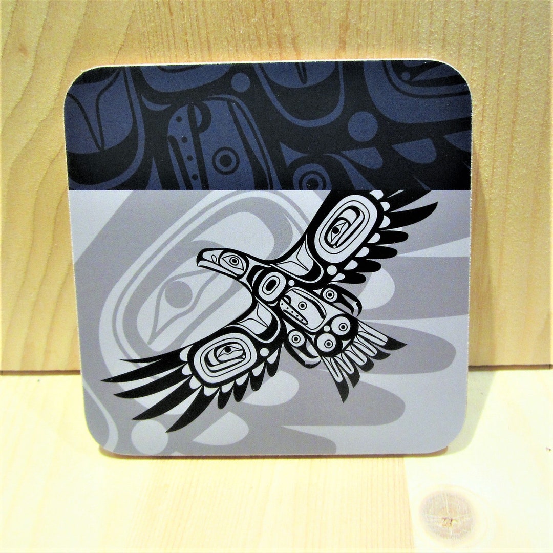 Haida First Nation "soaring Eagle" Cork Backed Coaster Native ...