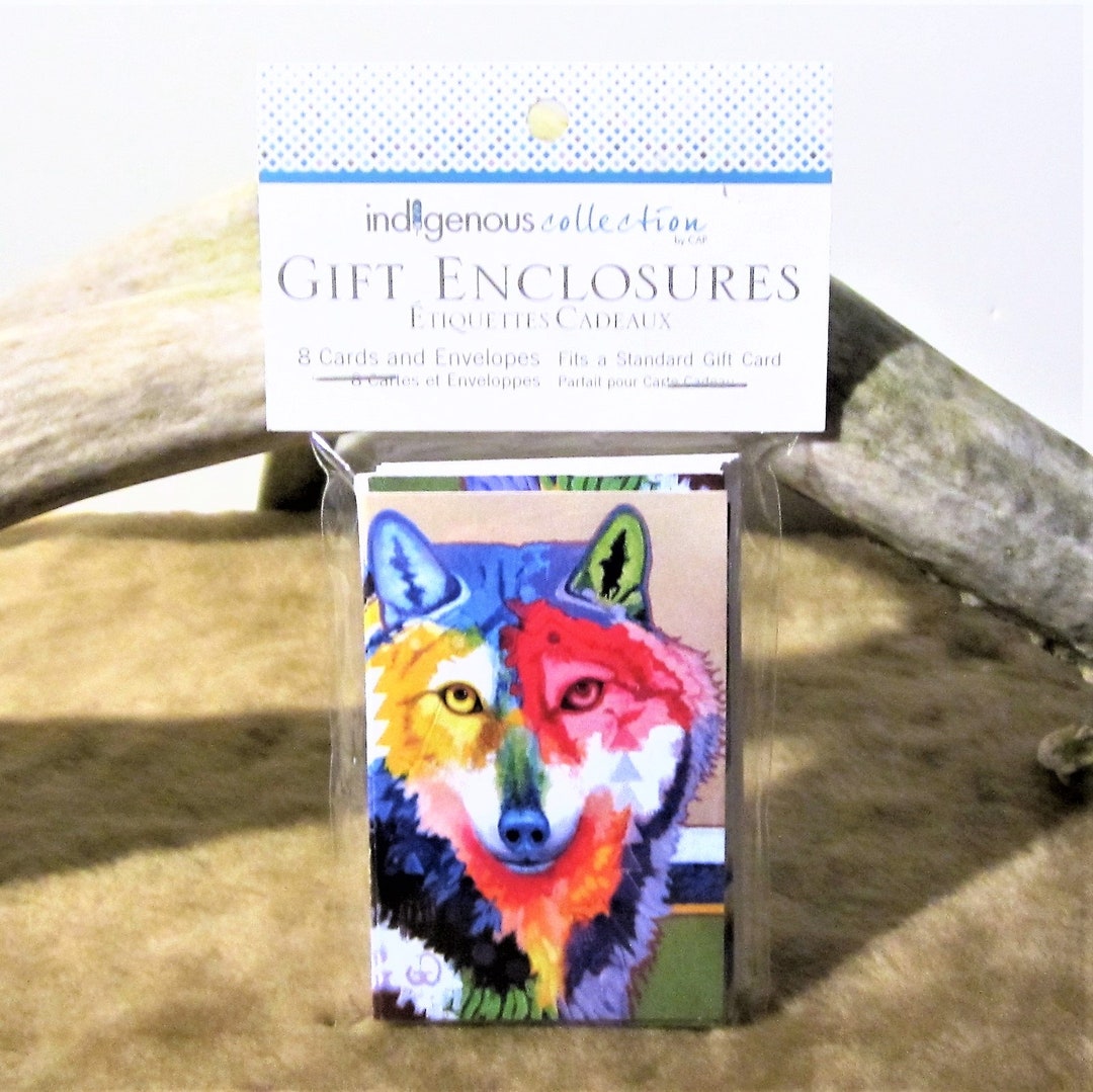 Cherokee First Nation 'big Wolf' Small Gift Enclosures Set of 8 Cards ...