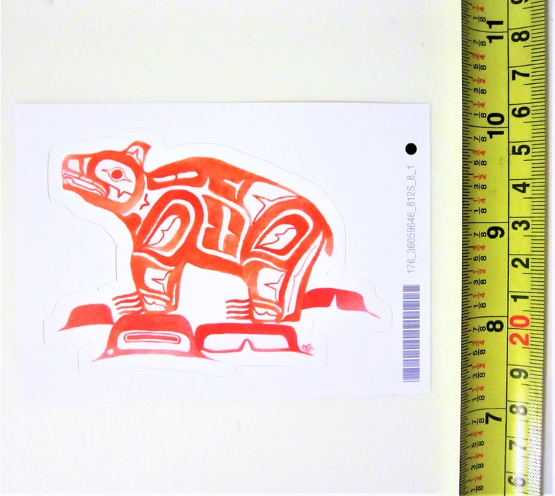 First Nations ''grizzly Bear' Sticker Decal West - Etsy