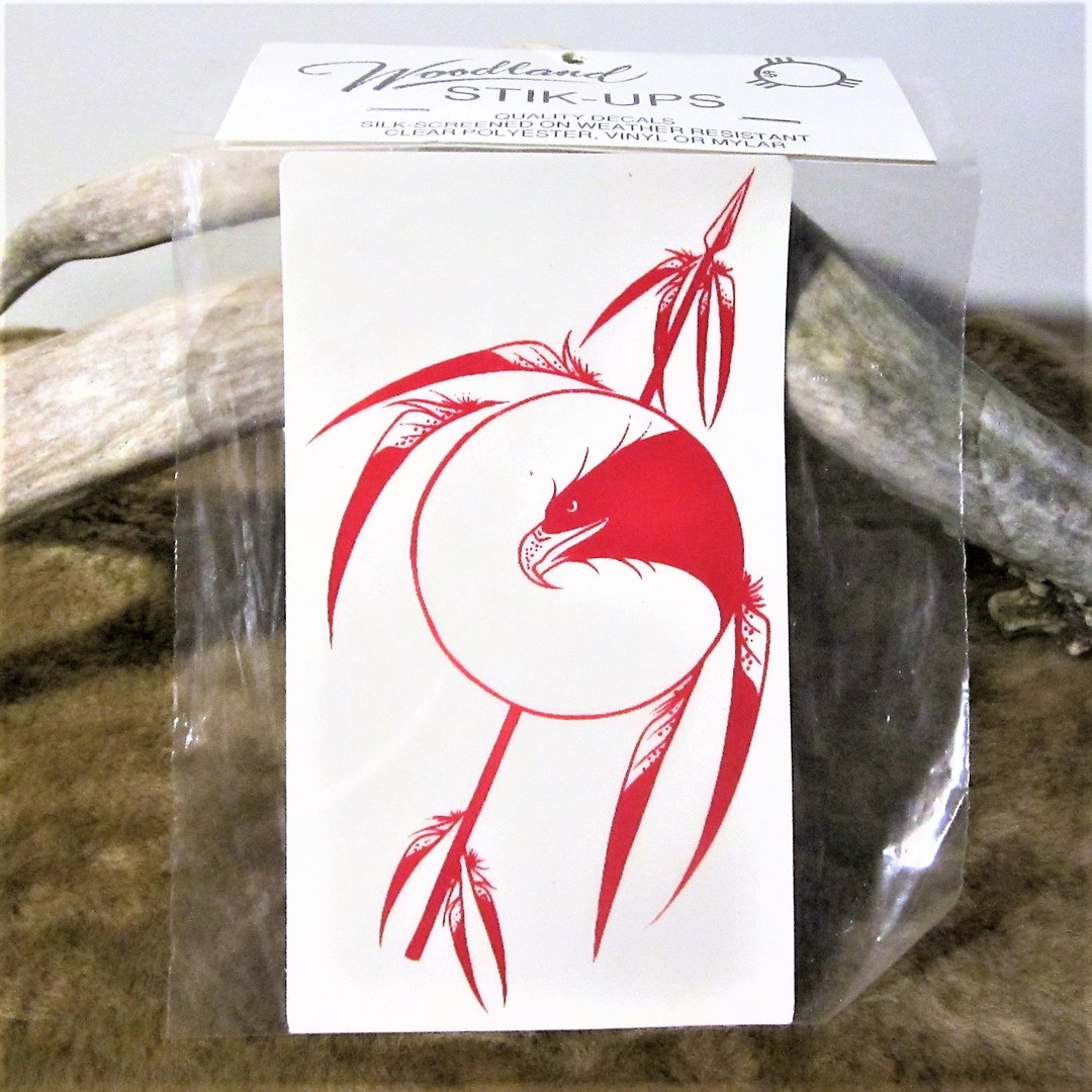 First Nations 'eagle Warrior' Set of 2 Silk Screened Vinyl Decals ...