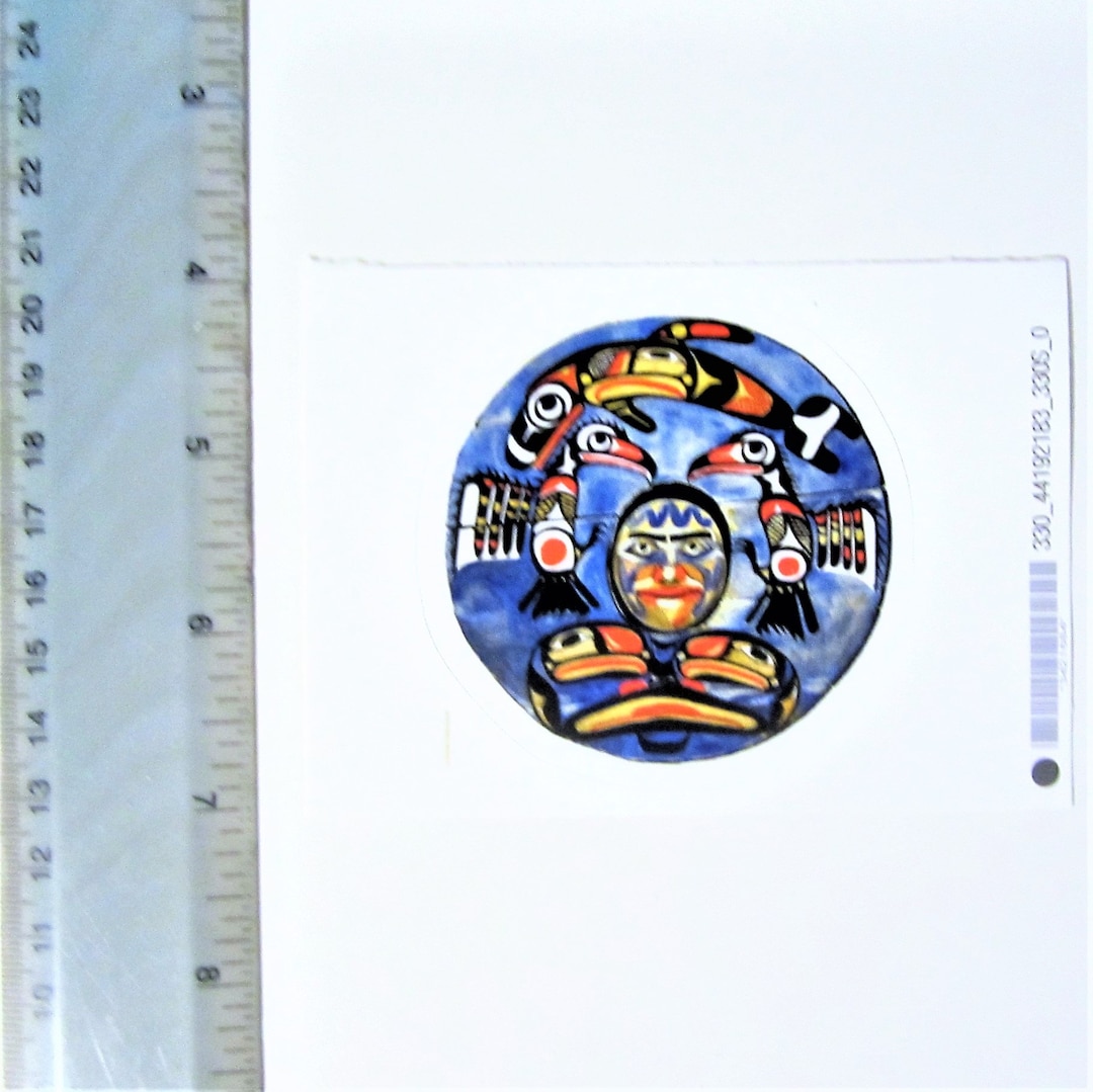 Pacific North West First Nations ''sun Mask'' Sticker Decal Native ...