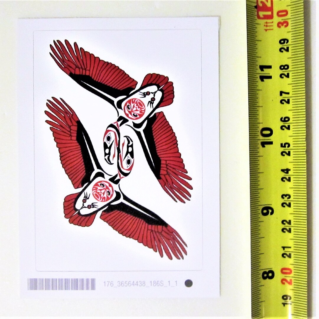 First Nations ''vultures'' Sticker Decal West Coast Native Indigenous ...