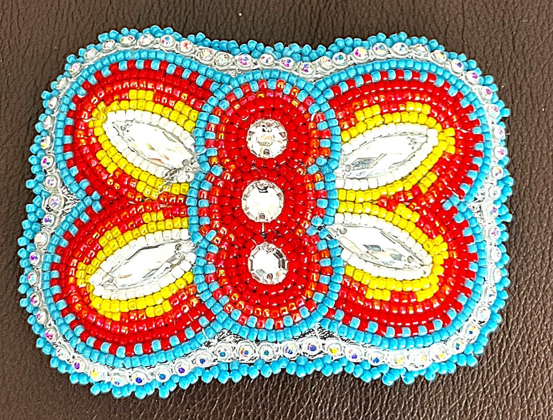 Cree First Nations Hand Beaded 'butterfly' Hair Barrette Great Plains ...