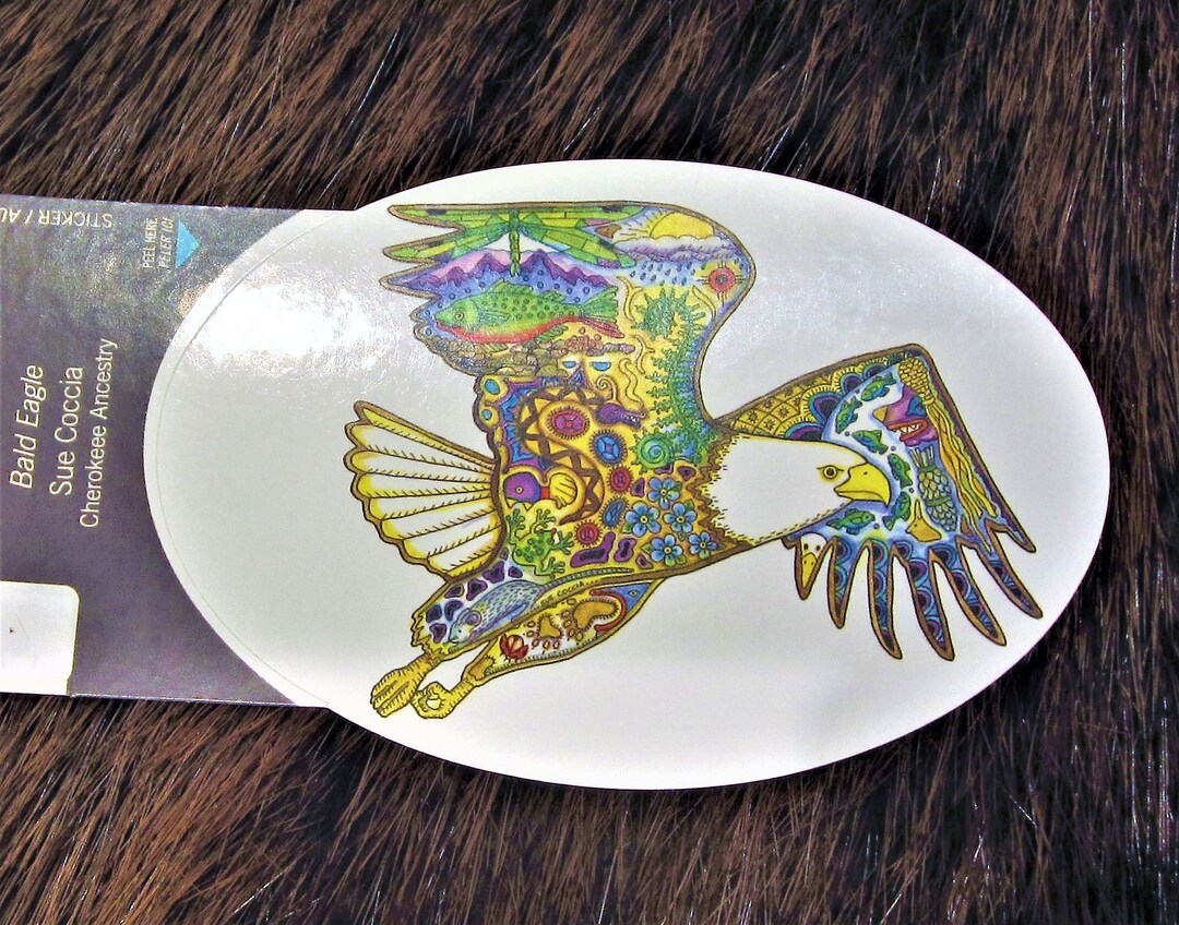 Cherokee First Nation 'tribal Bald Eagle' Vinyl Sticker Decal South ...