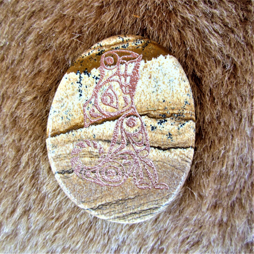 Haida First Nation Picture Jasper Wolf Spirit Stone Pacific North West ...