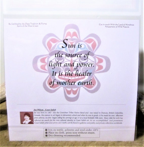 Coast Salish First Nations 'Sun' Large Embroidered Pa… - Gem