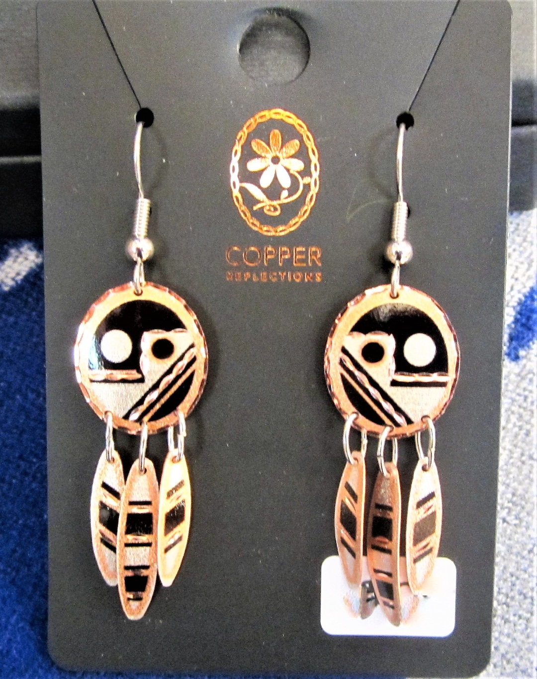 Copper Silver Plate First Nation Native Earrings Indian Art Jewelry - Etsy
