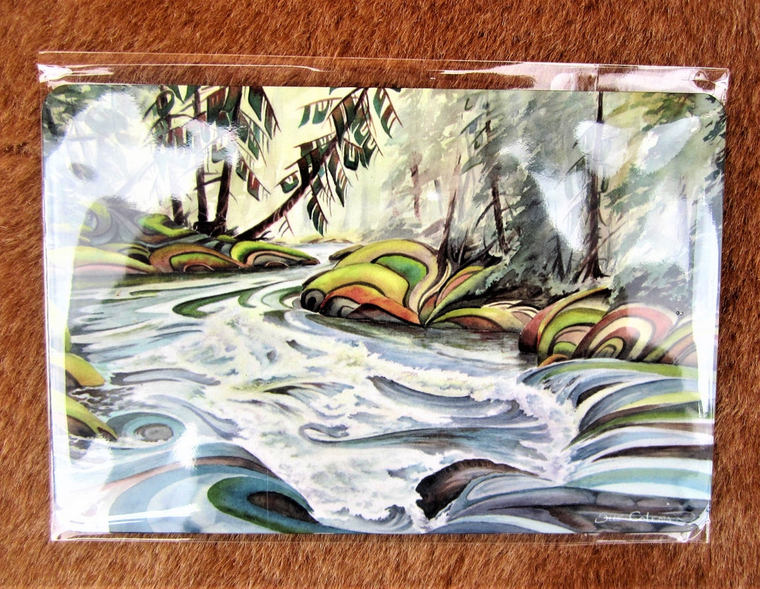 First Nations 'wild River' Large Stick on Fridge Magnet Pacific North ...