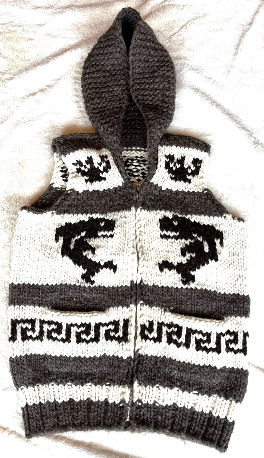 Coast Salish Cowichan First Nation 'whale & Eagle' Knit Adult Winter ...