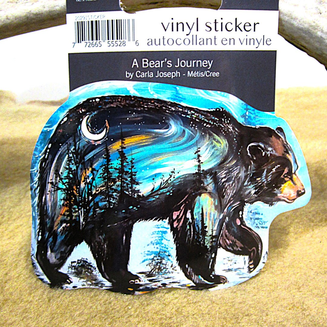 Métis Cree First Nation 'A Bear's Journey' Vinyl Sticker Decal Eastern ...