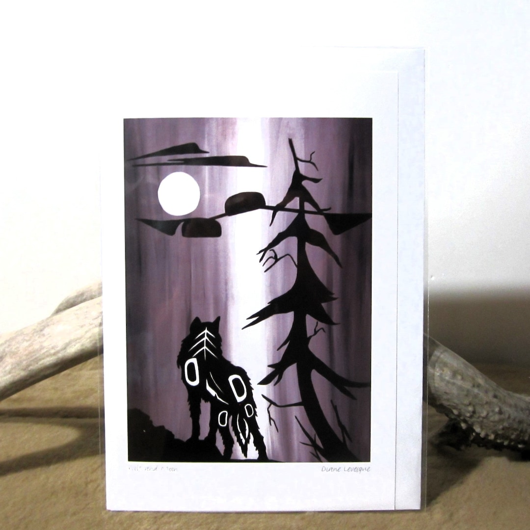 Kwakiutl First Nation 'wolf and Moon' Pacific North West Coast Native ...