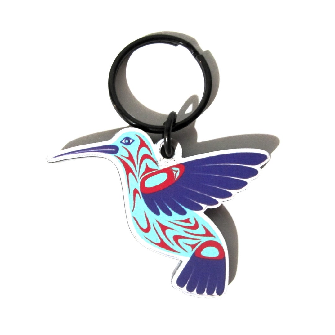 Coast Salish First Nation 'hummingbird' Acrylic Keychain Pacific North ...