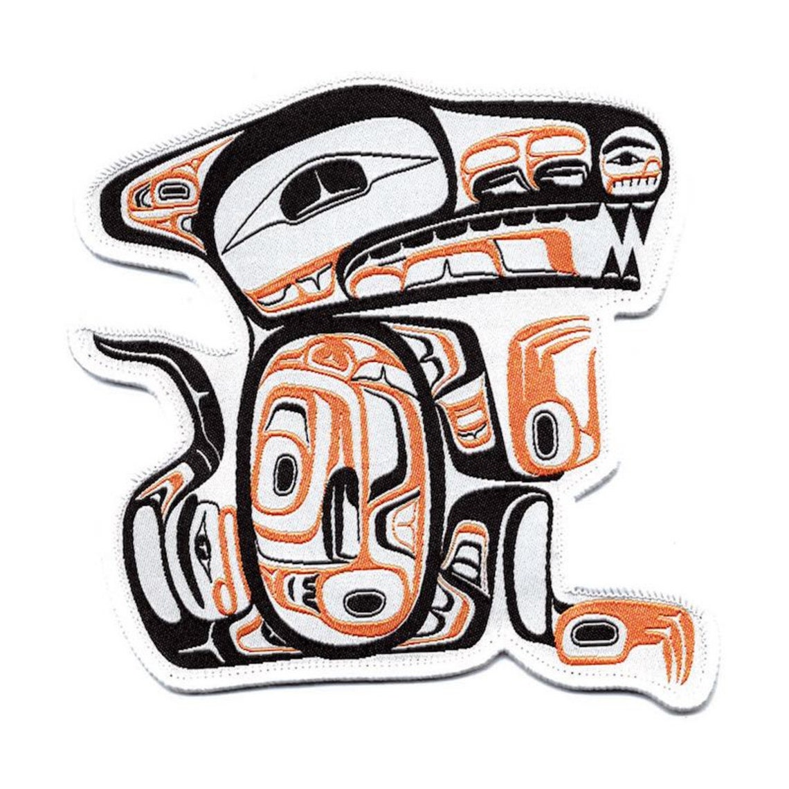 Nisga'a First Nation 'wolf' Iron on Embroidered Patch 4.75'' Pacific ...