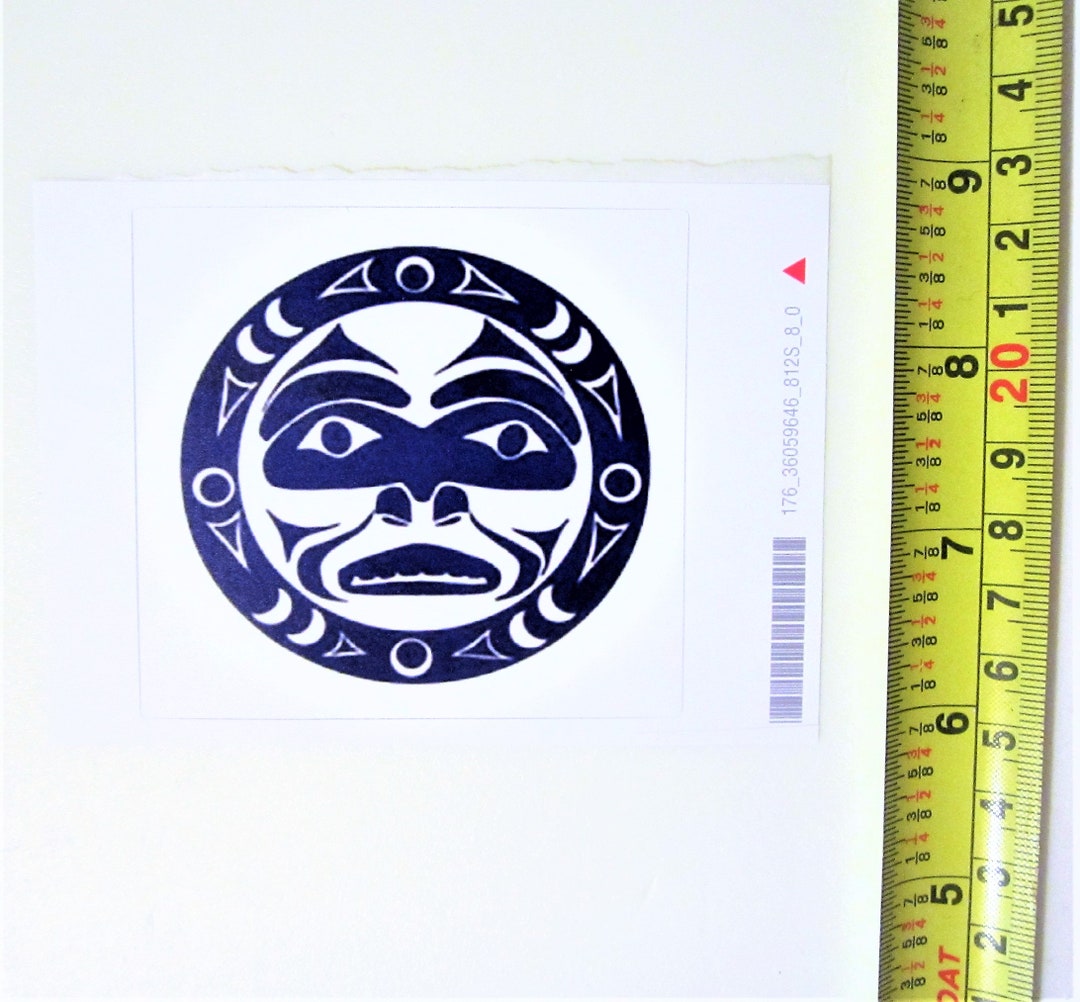 First Nations 'spirit Moon' Sticker Decal Pacific North West Coast ...