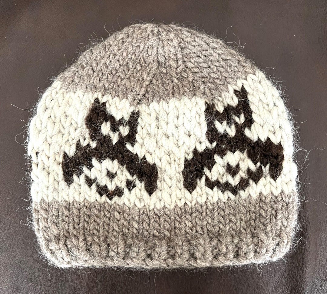Coast Salish Cowichan First Nation 'owl' Knit 14'' Inch Child Touque ...