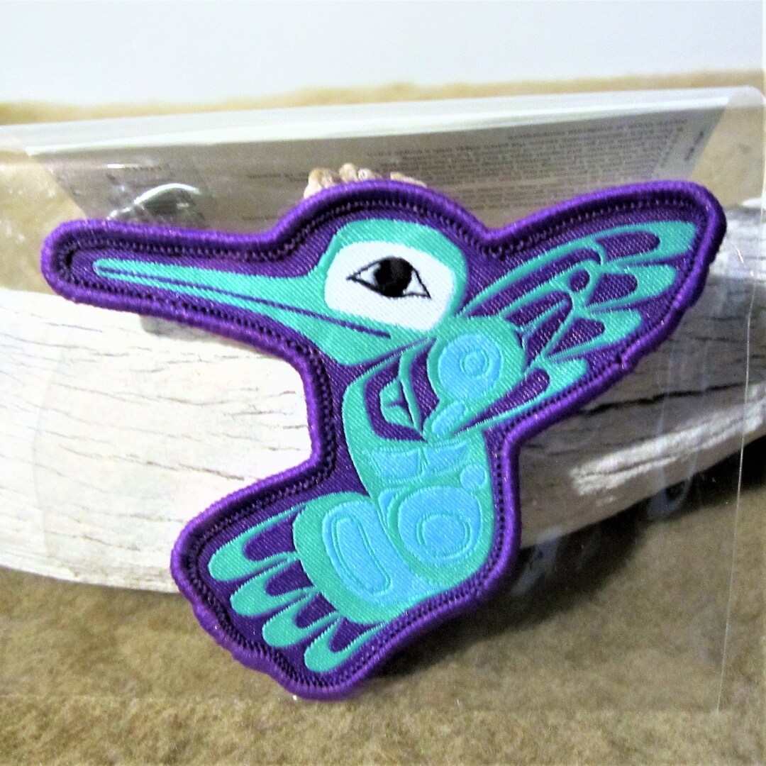 Tsimshian First Nation 'hummingbird' Iron on Embroidered Patch 2.5 ...