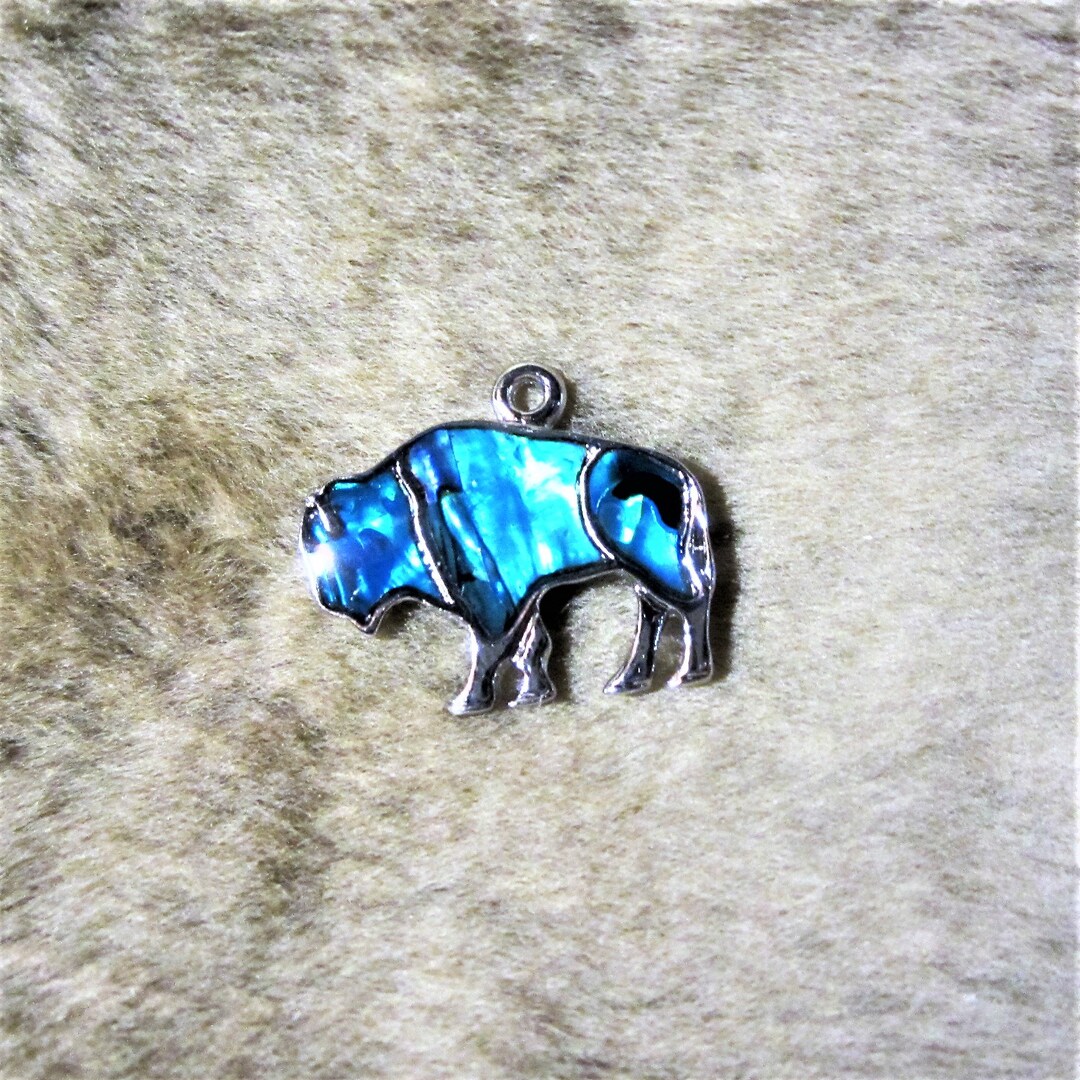 Pacific North West Coast First Nations 'buffalo' Abalone Pendant Charm ...