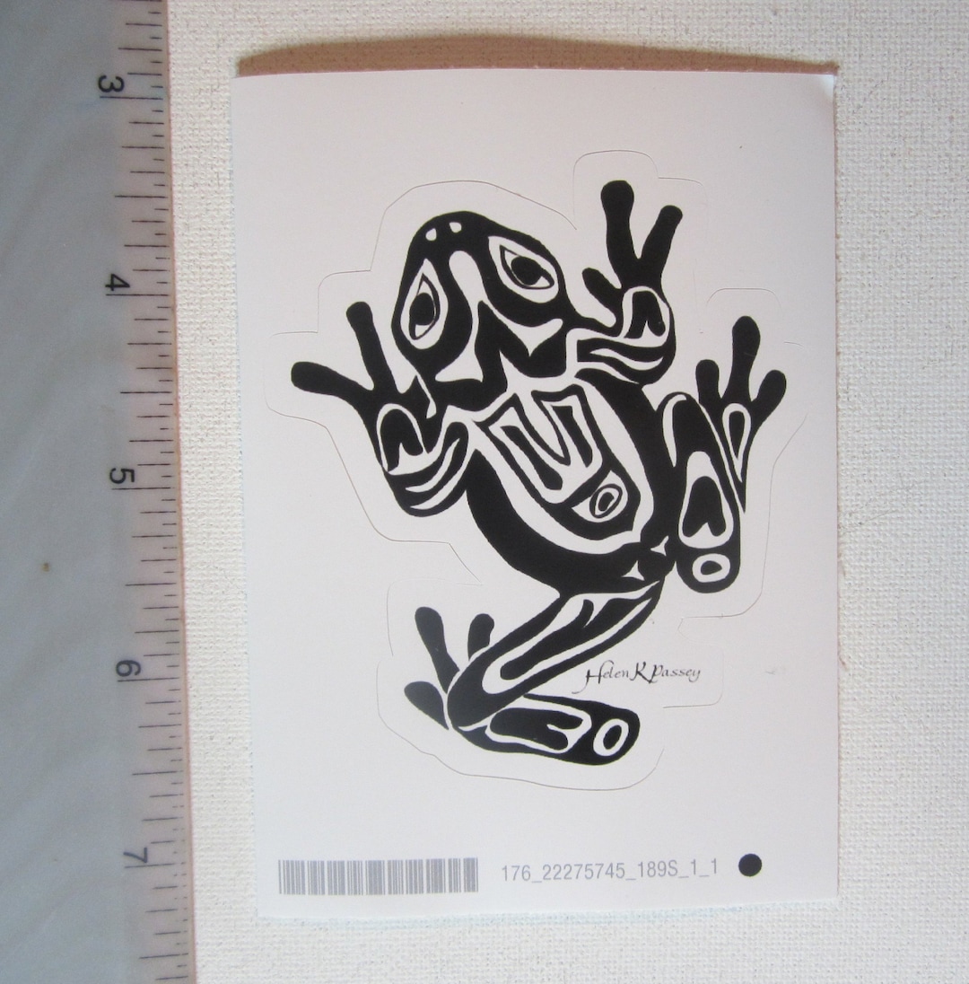 First Nations 'coastal Tree Frog' Vinyl Sticker Decal Pacific North ...