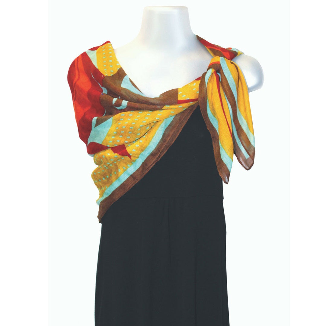 Gitxsan First Nation 'raven Brings Light' Square Scarf Pacific North ...