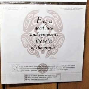 Large First Nations ''frog'' Embroidered Patch Pacific North West Coast ...