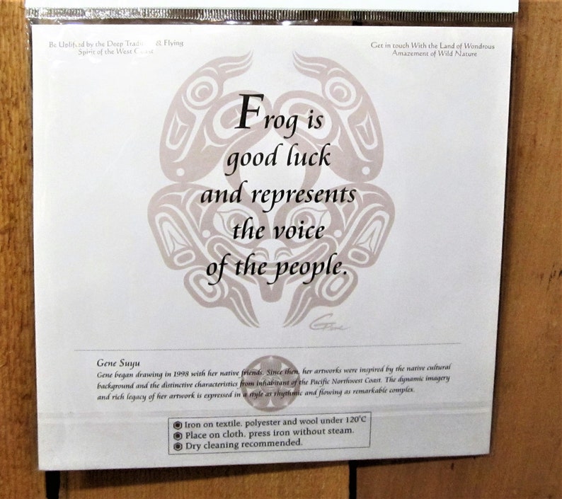 Large First Nations ''frog'' Embroidered Patch Pacific North West Coast ...