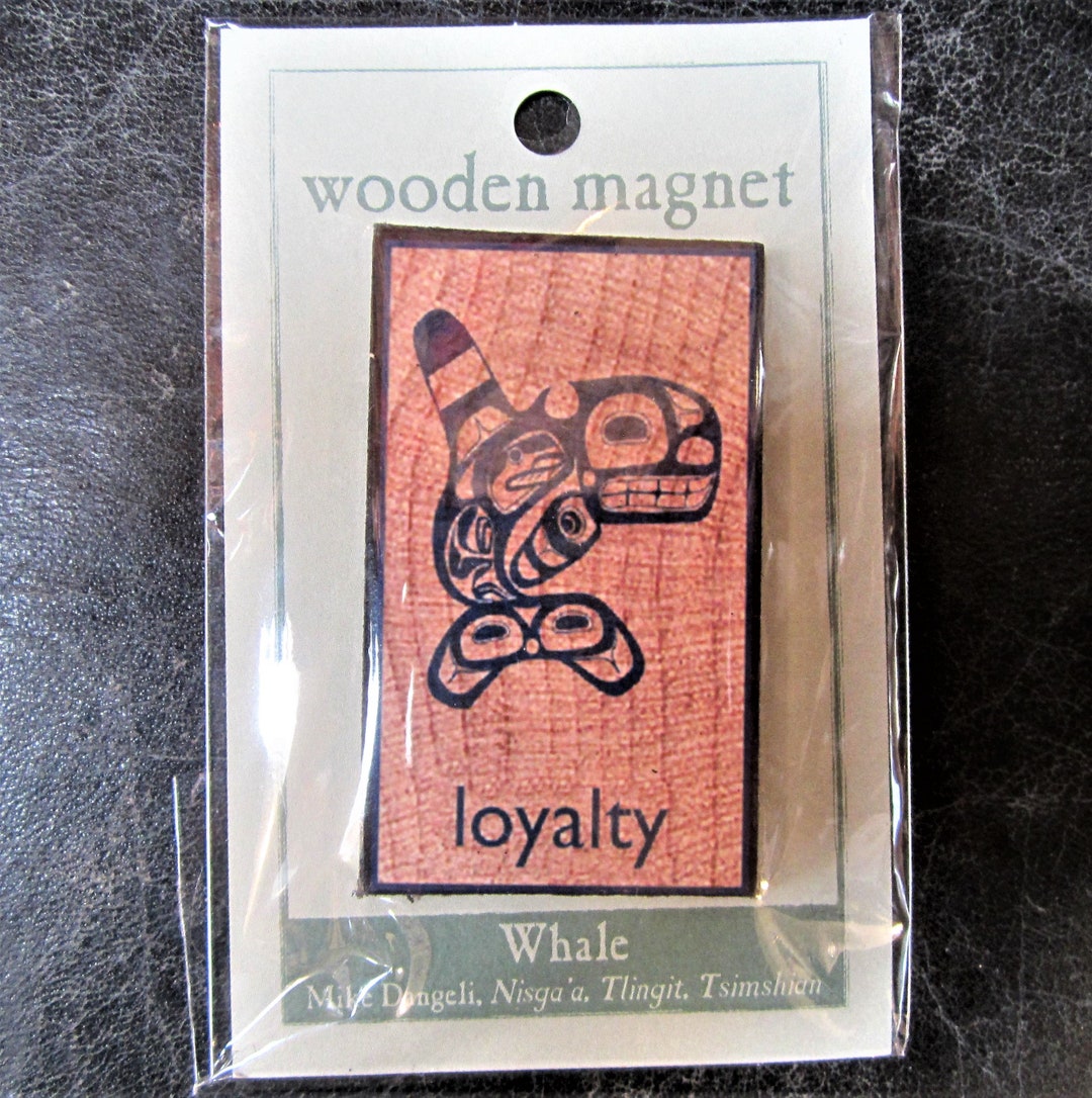 Nisgaa/tlinget/tsimshian First Nations 'whale' Wooden Stick on Fridge ...