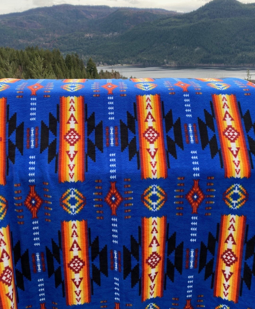 First Nations Pattern Cozy Fleece Blanket Great Plains Arctic South ...