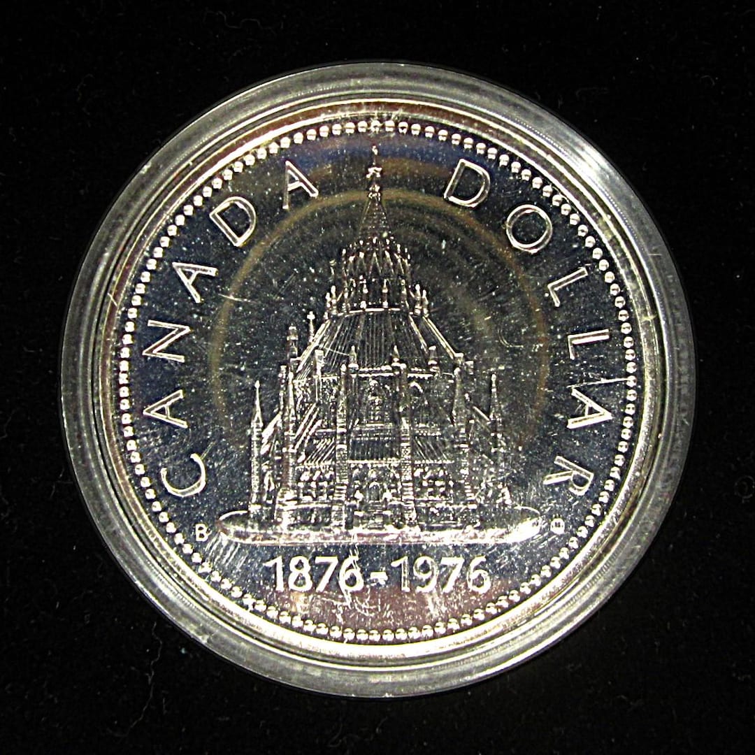 1976 Canada Library of Parliament Ottawa Silver Dollar Uncirculated ...