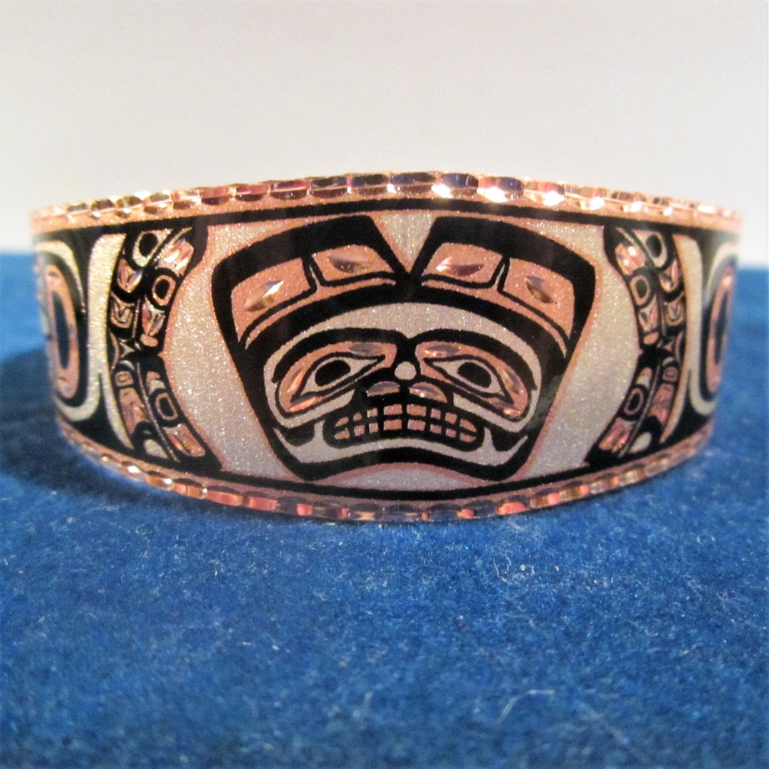 First Nations 'black Bear' Copper Bracelet Pacific North West Coast ...