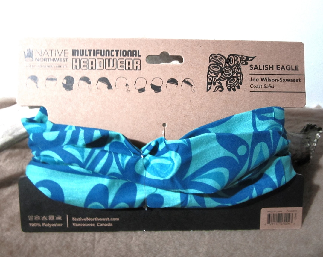Salish First Nation 'salish Eagle' Multi Functional Headwear Scarf ...