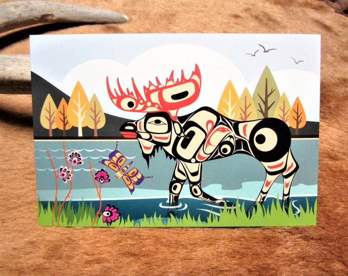 Tsimshian First Nations ''moose'' Native Indigenous Art Post Card ...