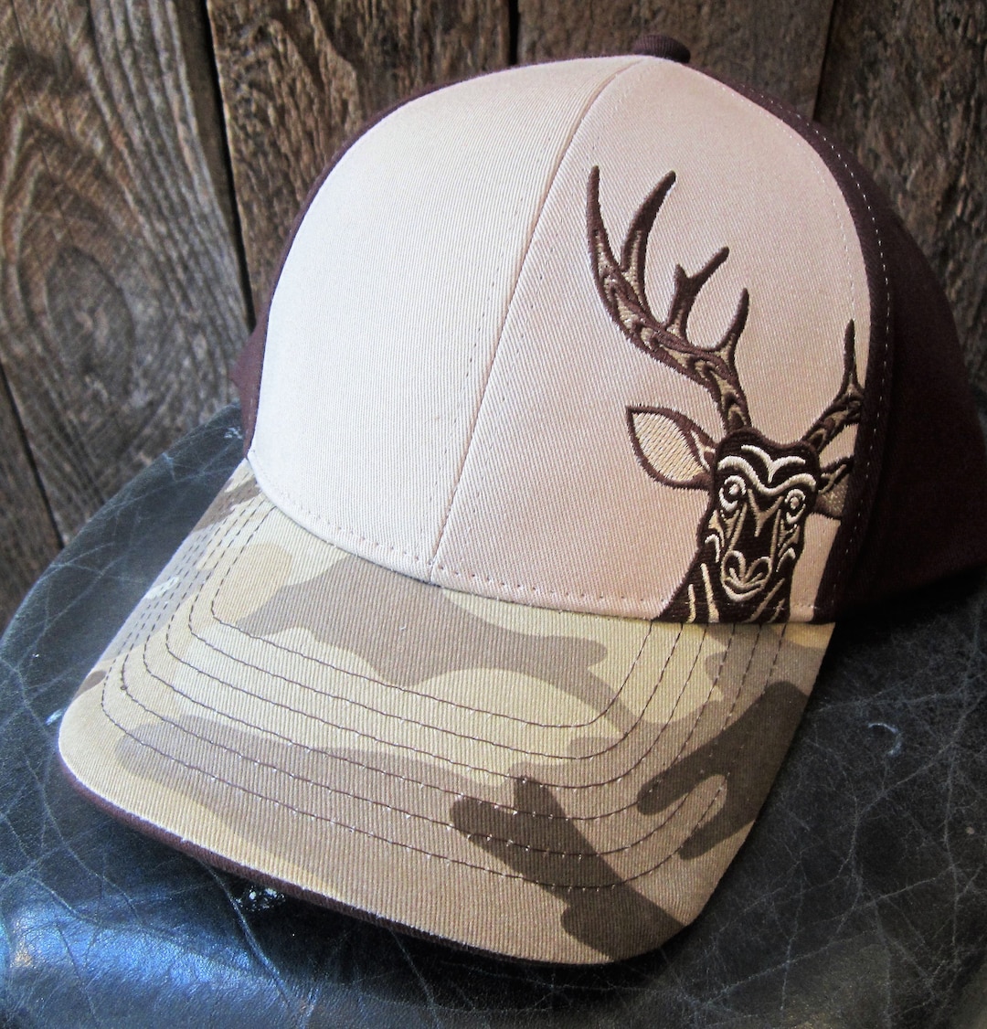 Coast Salish First Nation 'deer' Stretch Fit Ball Cap Hat Pacific North ...