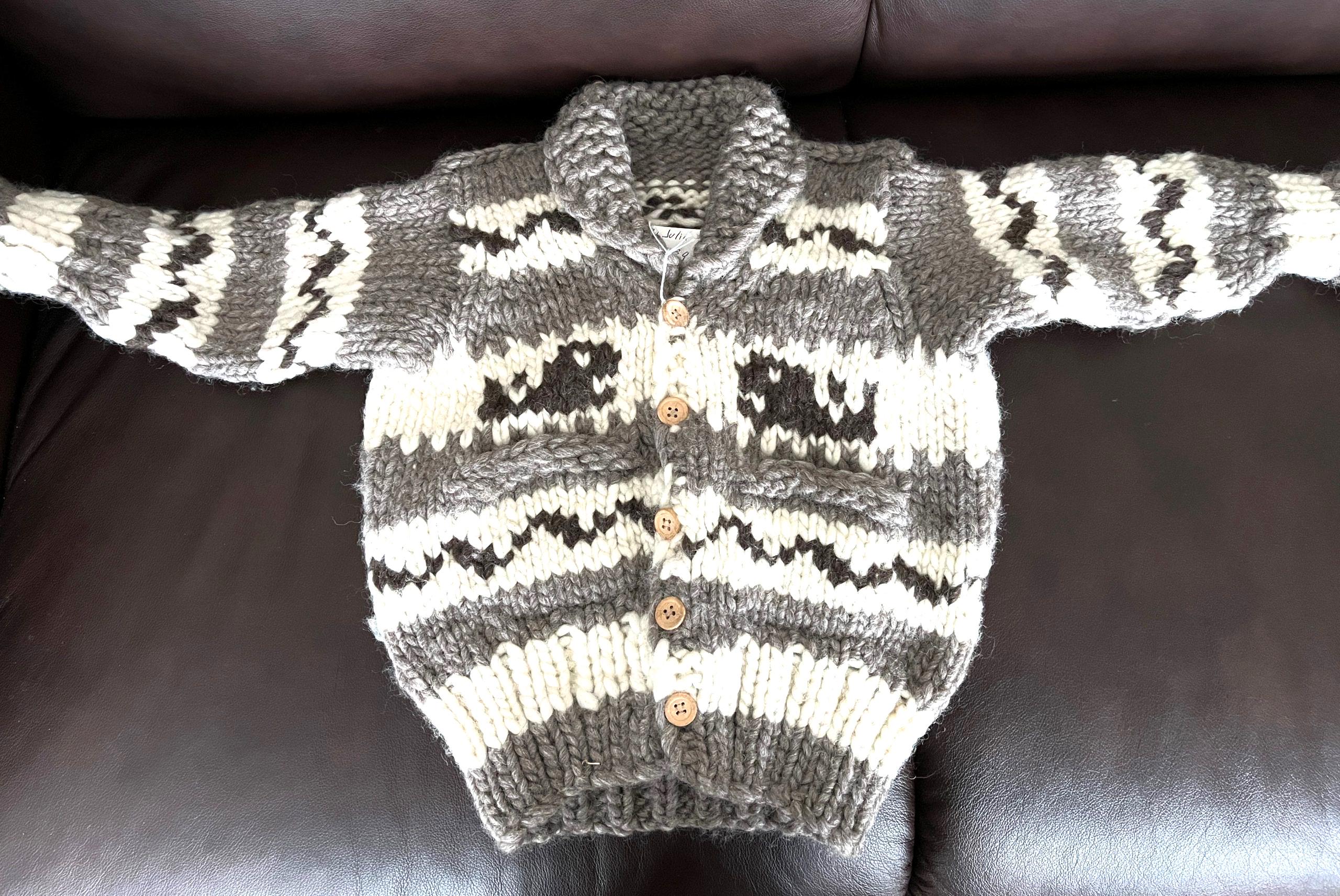 Coast Salish Cowichan First Nation 'whale' Knit Child Winter Sweater ...