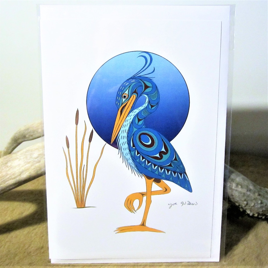 Coast Salish First Nations ''blue Heron'' Pacific North West Native ...