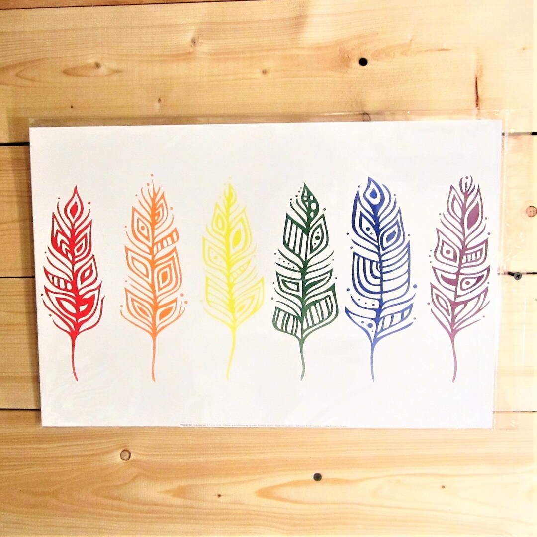 Ojibway First Nation 'feathers' Contemporary Eastern Woodlands Native ...