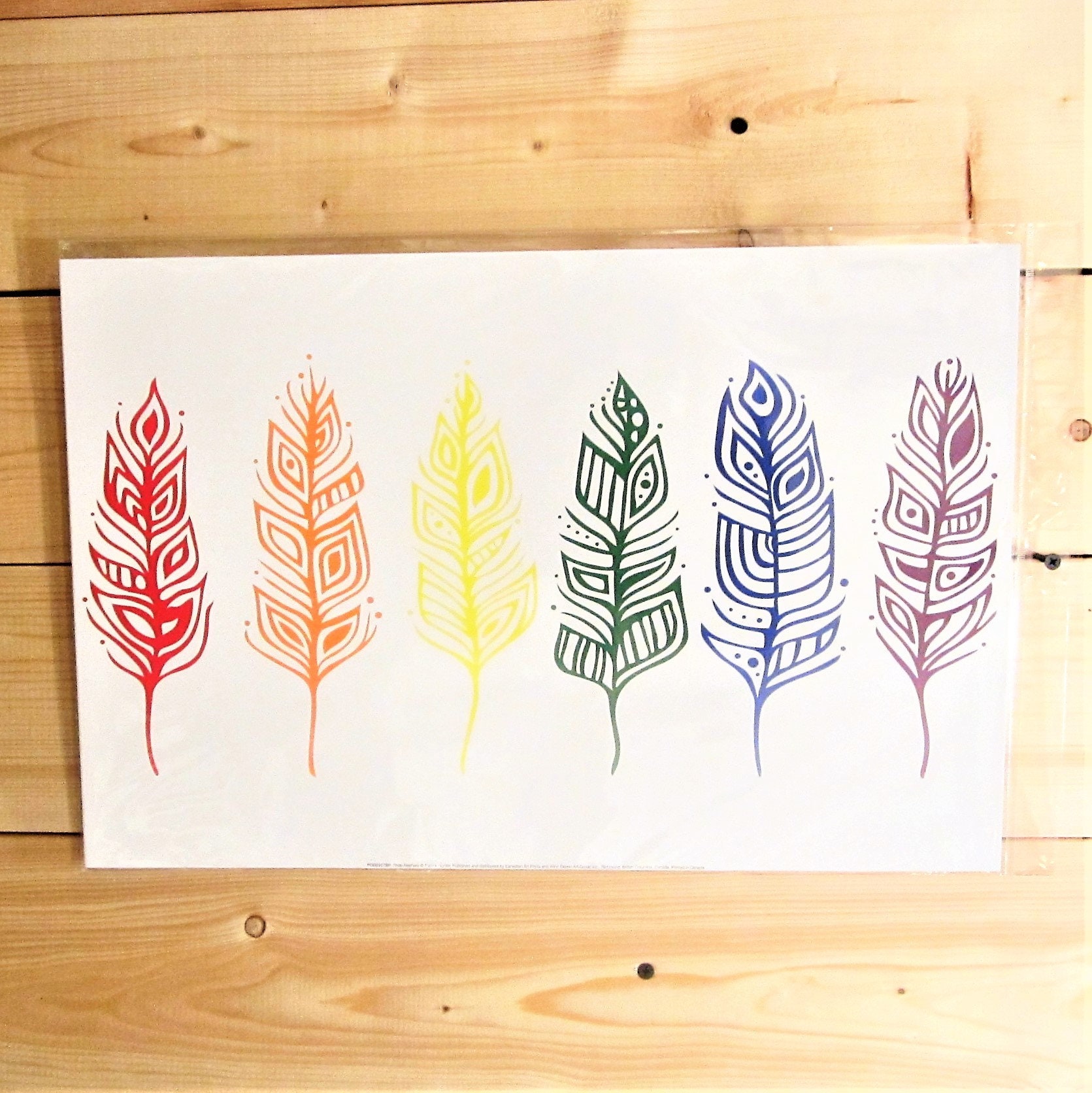 Ojibway First Nation 'Feathers' Contemporary Native | Etsy