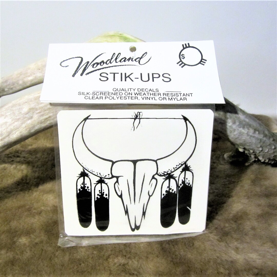 First Nations 'buffalo Skull' Set of 2 Silk Screened Vinyl Decals ...