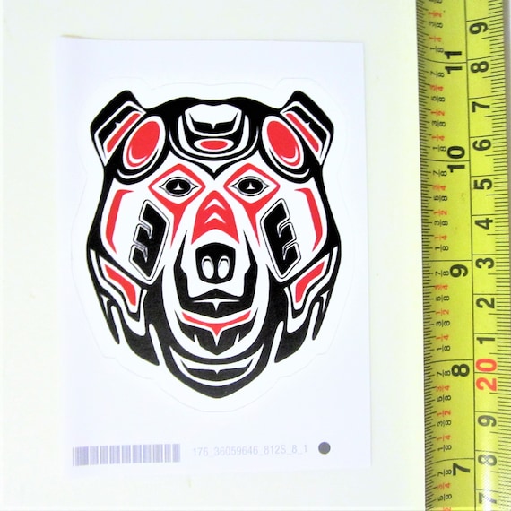 First Nations ''Bear' Sticker Decal West Coast | Etsy