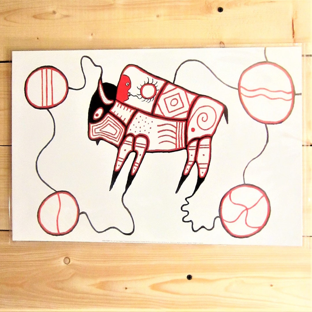 Cree Nakota First Nation 'bison' Contemporary Sub Arctic Native ...