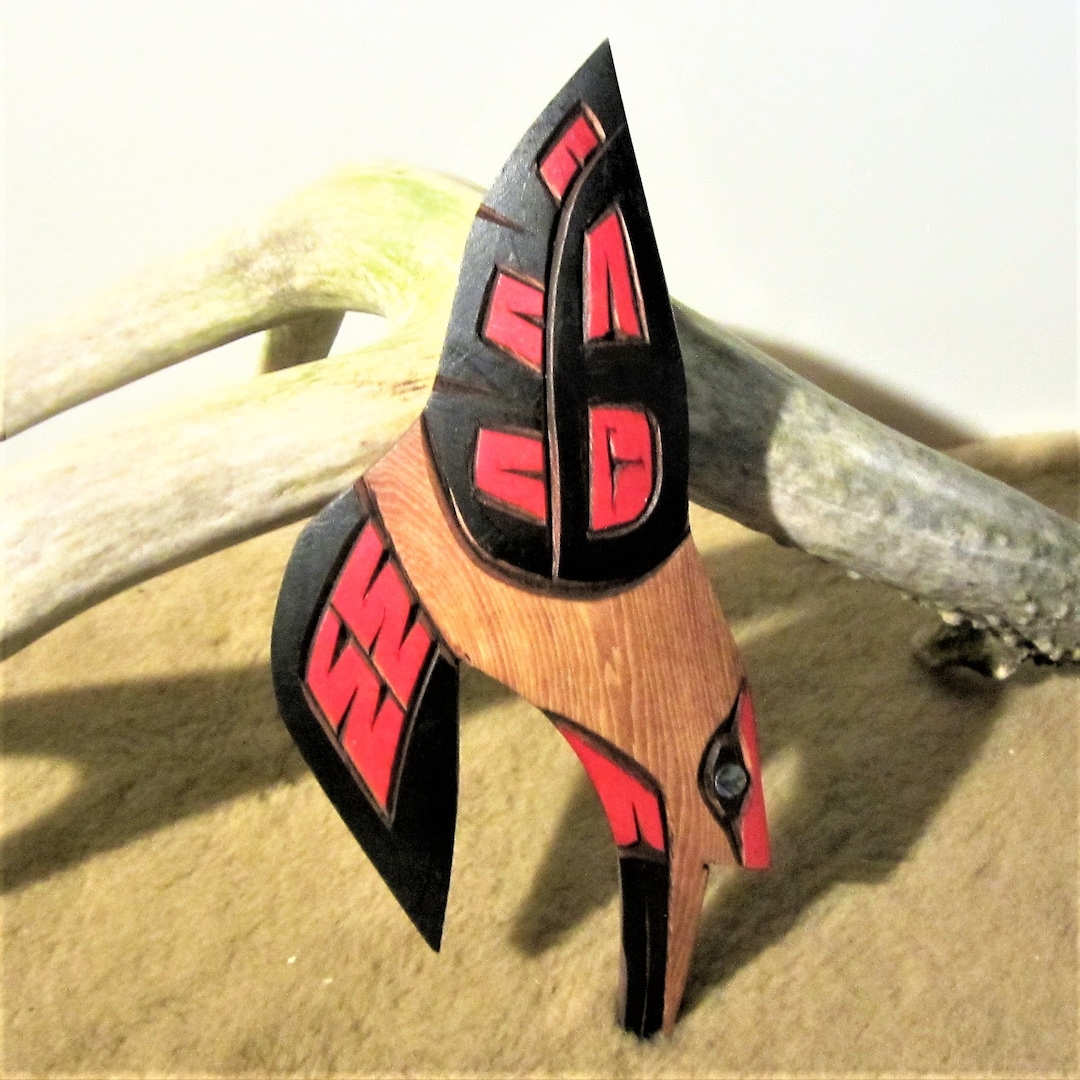 Coast Salish First Nation 'hummingbird' Cedar Carving Pacific North ...